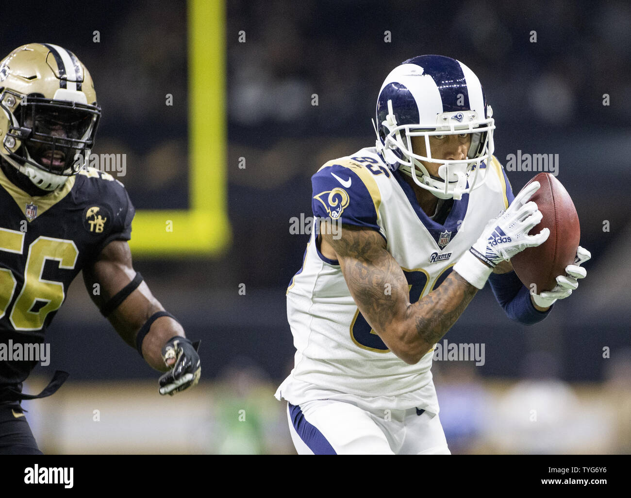 Los Angeles Rams wide receiver Josh Reynolds (83) makes a catch in the ...