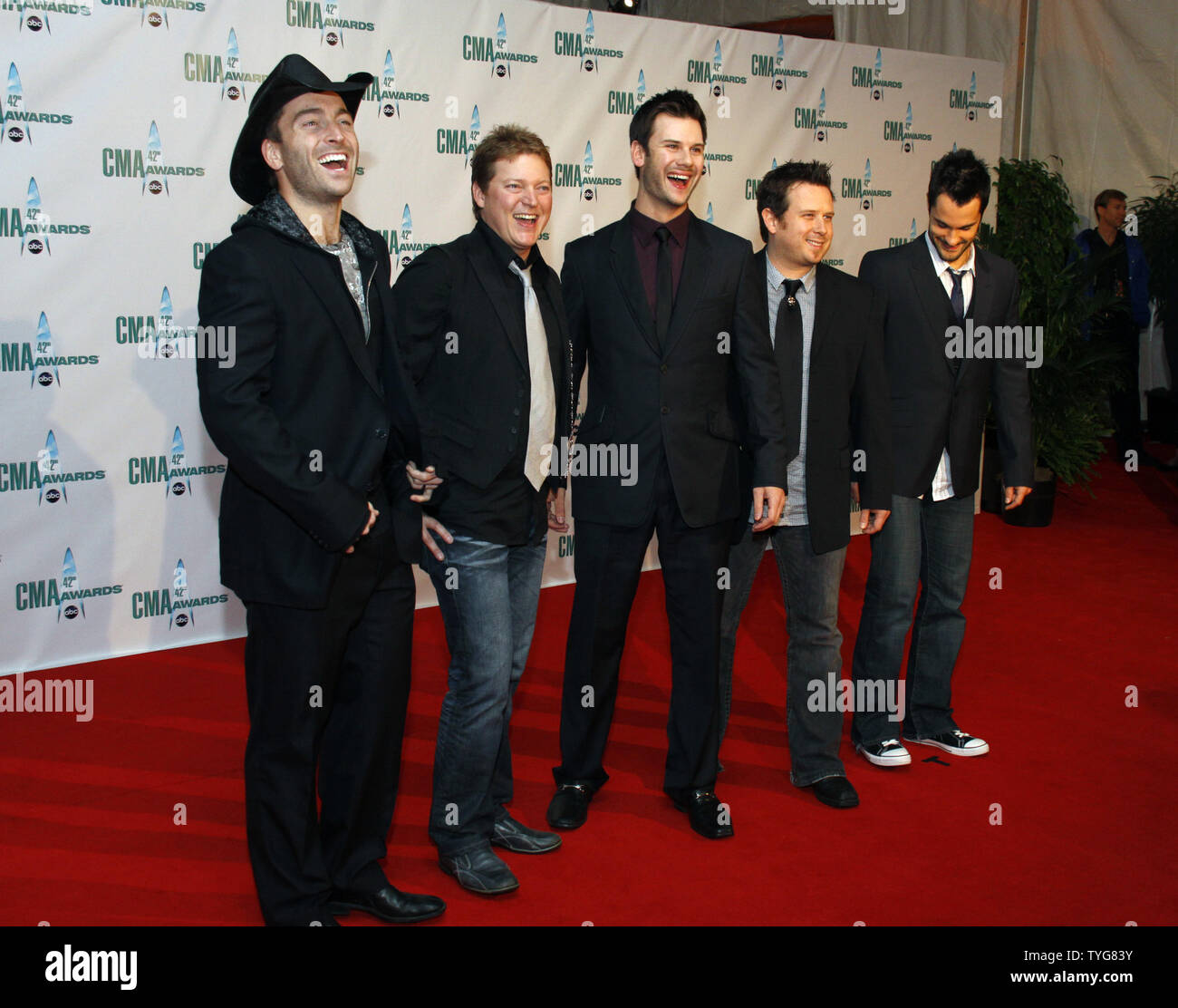 The band Emerson Drive arrives on the red carpet at the 42nd annual Country Music Association ...