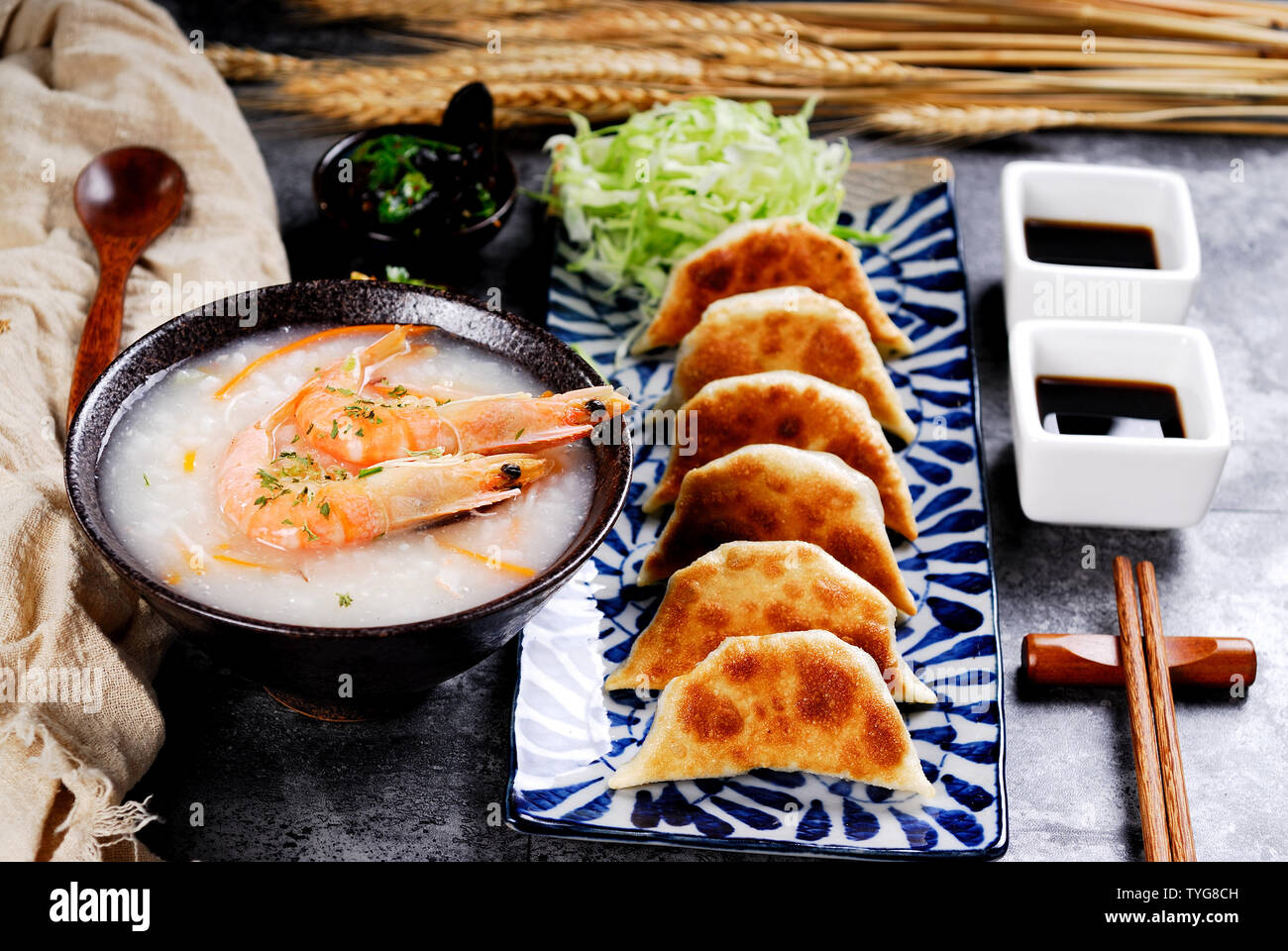 Fried dumplings package Stock Photo - Alamy