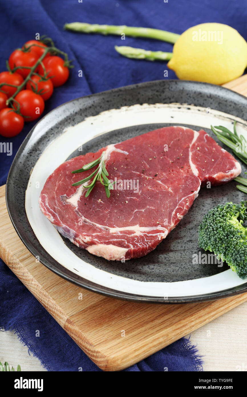 Australian western cold steak Stock Photo - Alamy