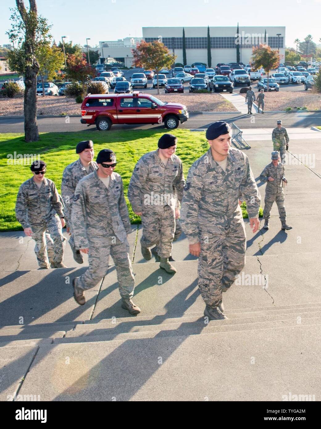 U.S. Air Force Col. John Klein, 60th Air Mobility Wing commander and ...