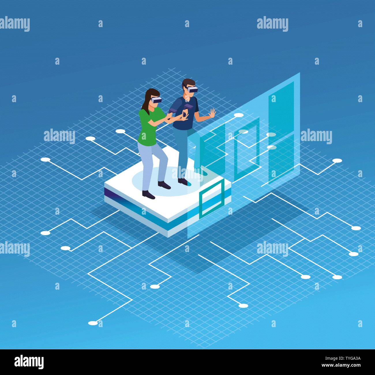 Futuristic electronic circuits Stock Vector Images - Alamy