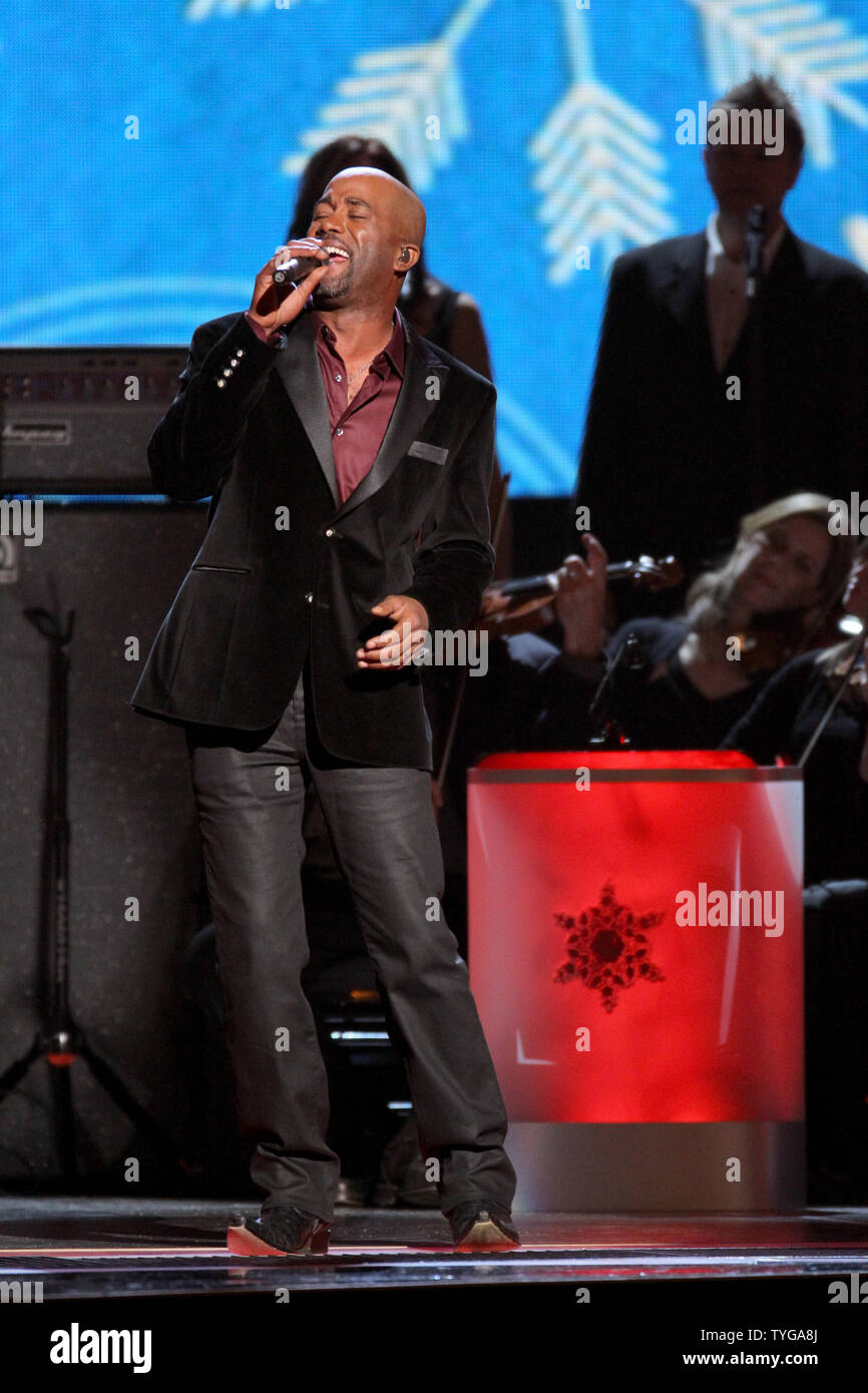 Darius Rucker performs during a taping of the CMA Country Christmas ...