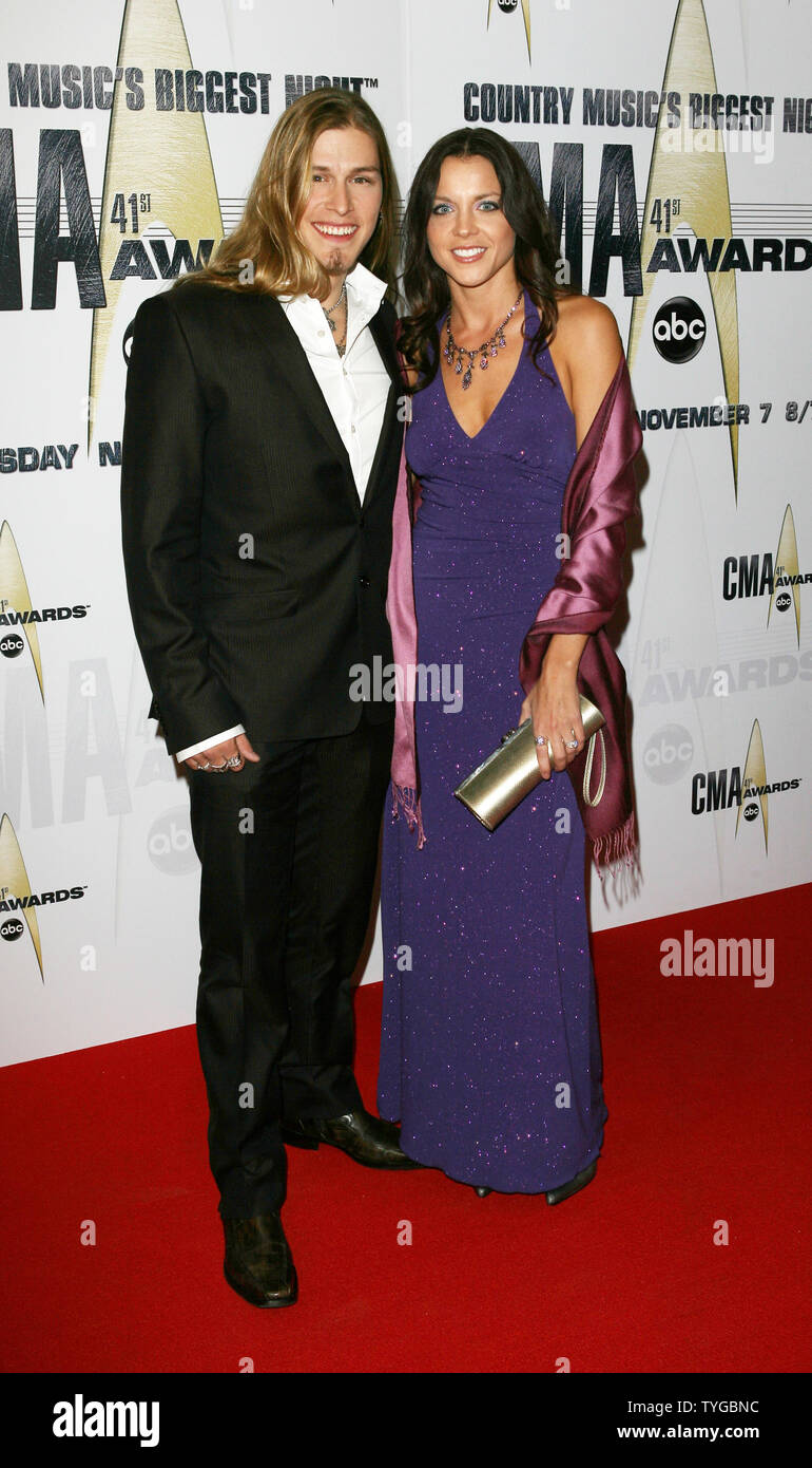 Jason Michael Carroll and his wife arrive at the 41st annual Country ...