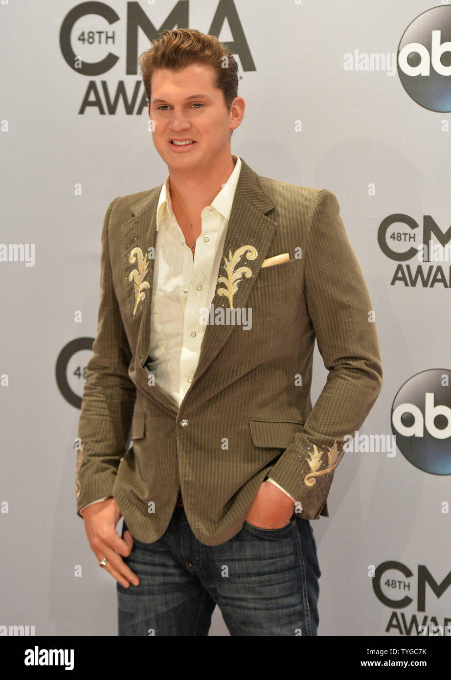John Pardi arrives on the red carpet for the 48th Annual Country Music ...