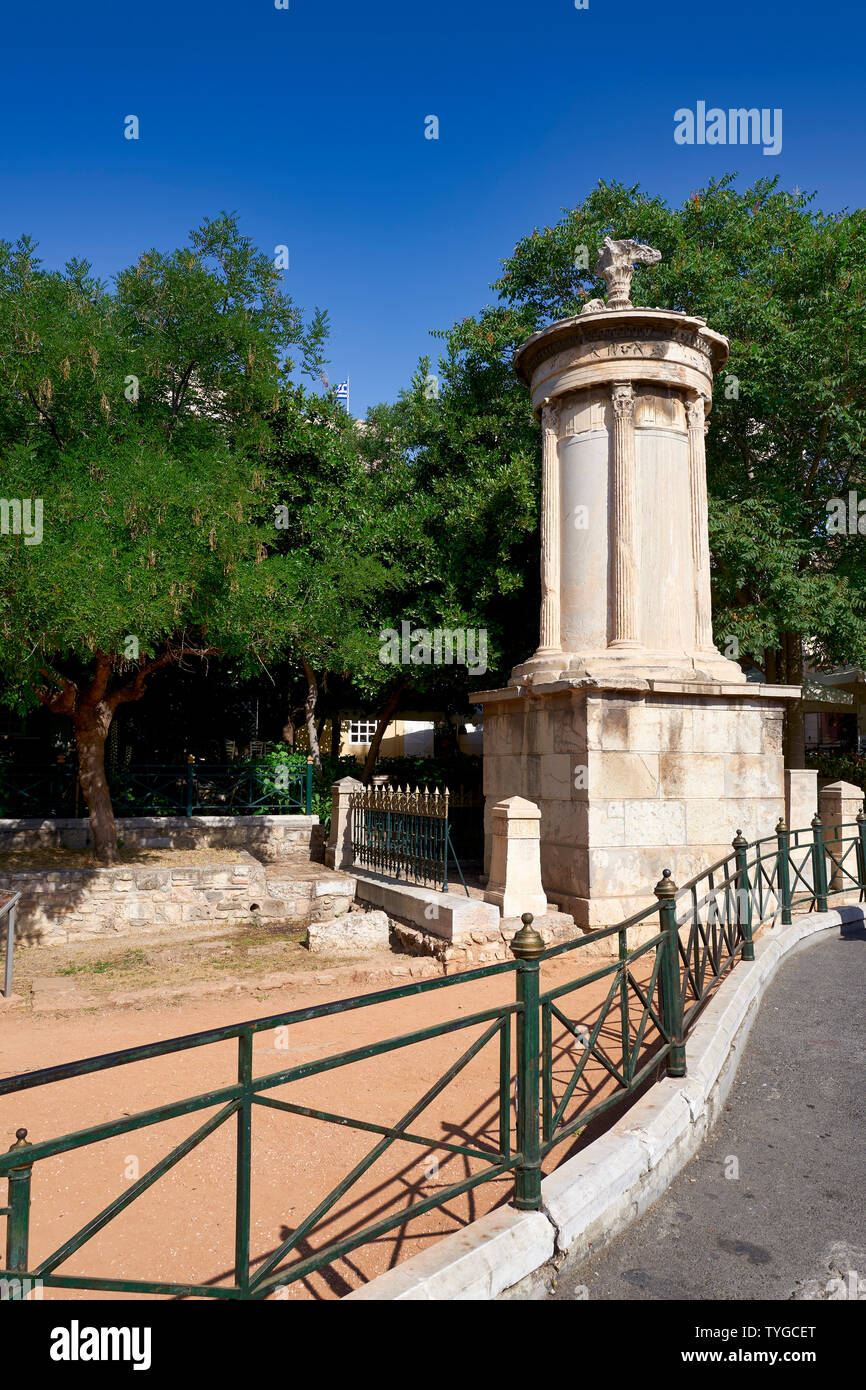 Athens Greece. The Choragic Monument of Lysicrates Stock Photo - Alamy