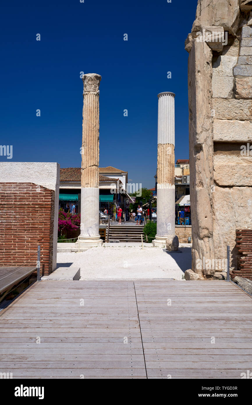 Athens Greece.The Hadrian's Library Stock Photo - Alamy