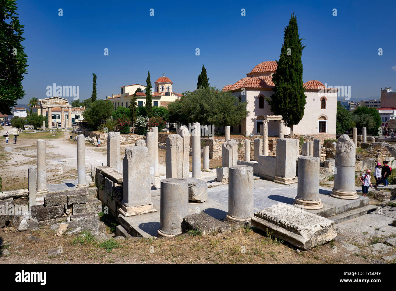 Athens Greece. The Roman Agora Stock Photo - Alamy