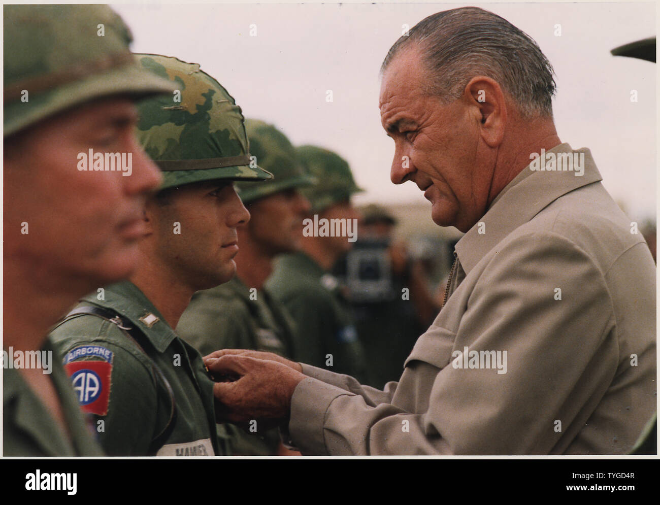 President Lyndon B. Johnson in Vietnam: Decorating a soldier; Scope and ...