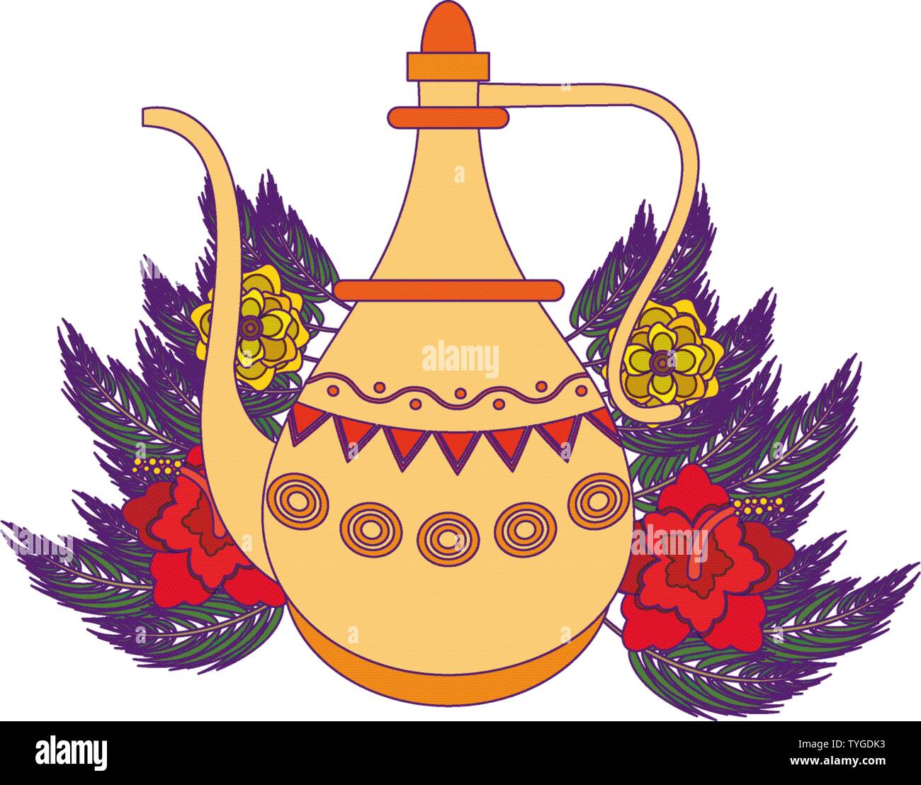 indian traditional teapot icon cartoon Stock Vector Image & Art - Alamy