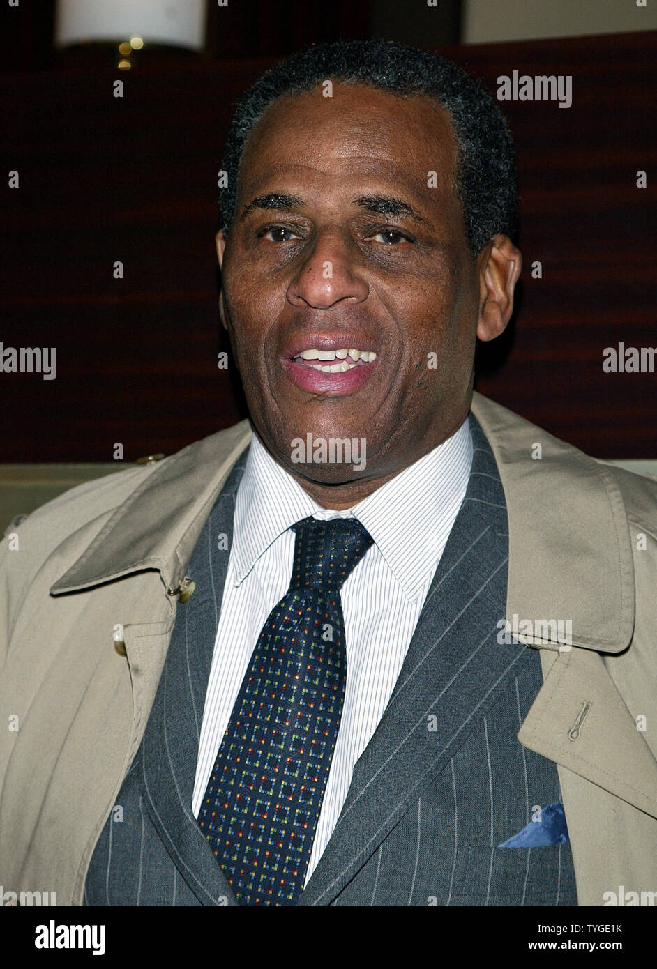 Carl McCall poses for pictures at the special screening of "The Human ...