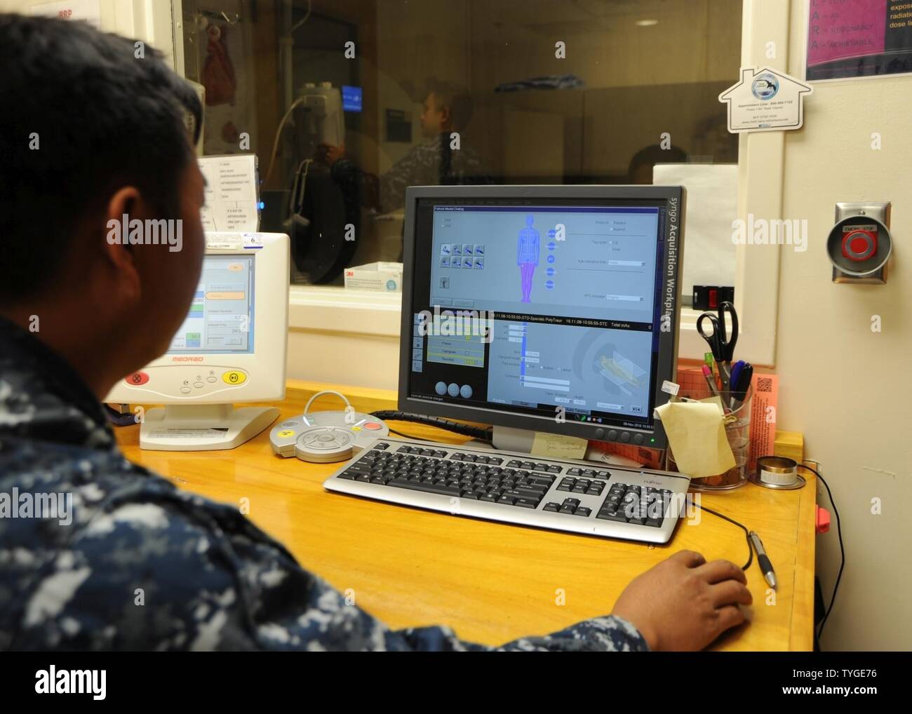 Petty Officer 1st Class Rodel Simon, a radiologic technologist at Naval ...