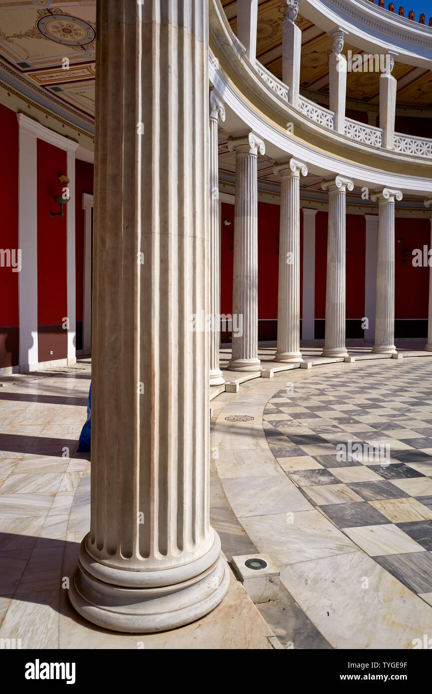 Athens Greece. The inner courtyard of the Zappeio Hall, now used as a ...