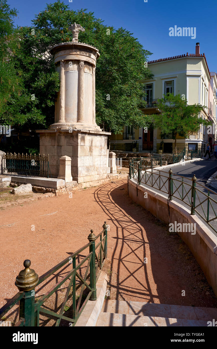 Athens Greece. The Choragic Monument of Lysicrates Stock Photo - Alamy