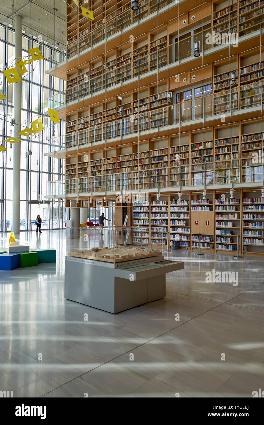 Athens Greece. The National Library inside the Stavros Niarchos ...