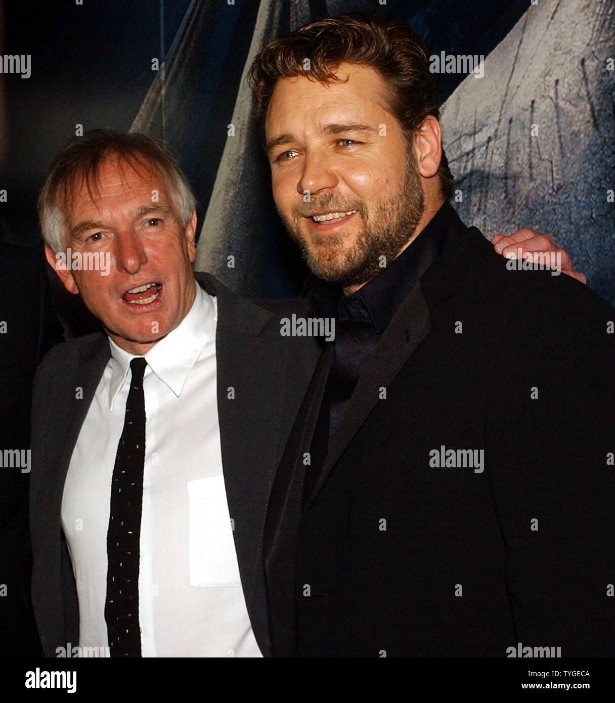 Director Peter Weir and actor Russell Crowe (l to r) pose for the media ...