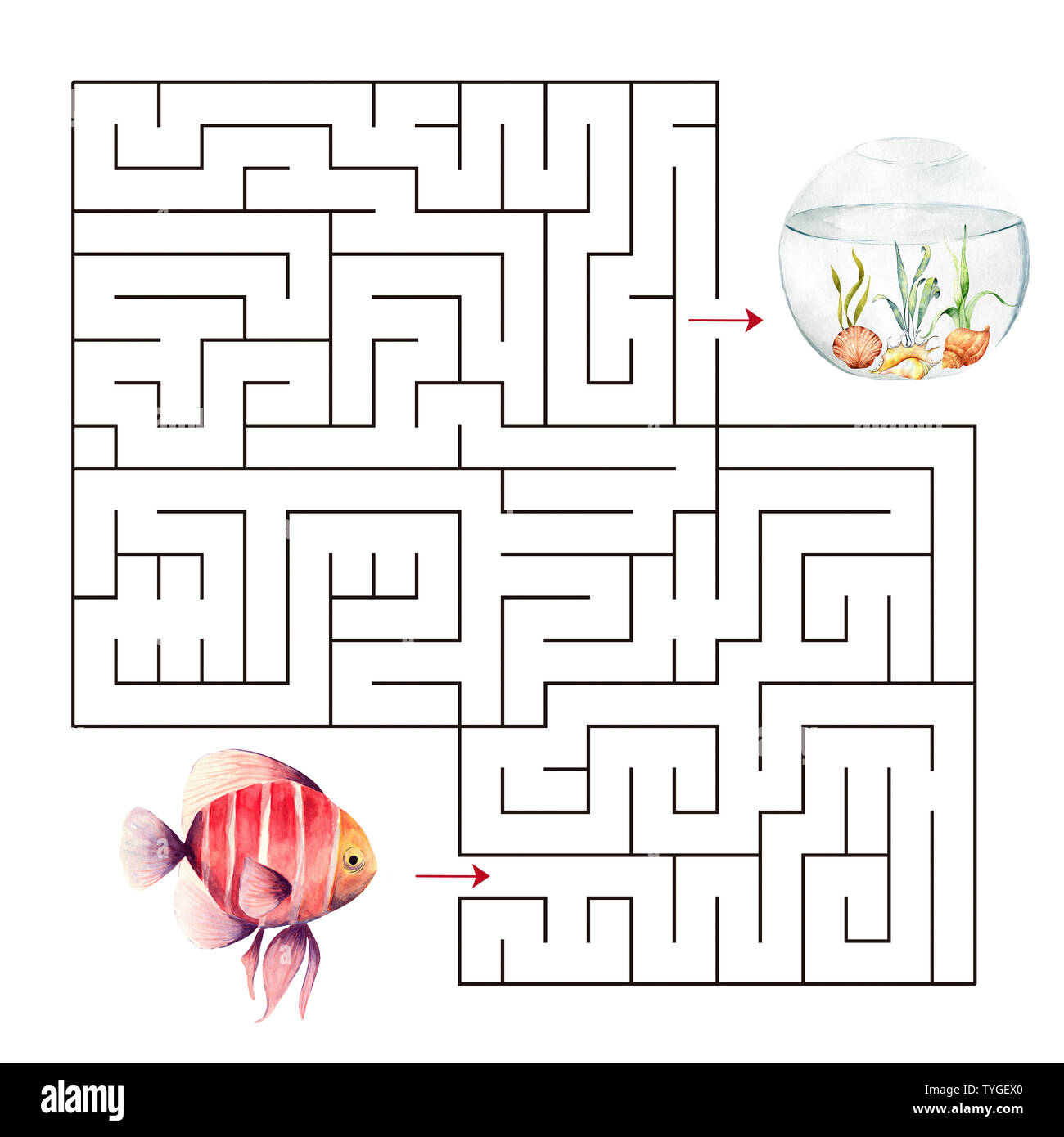 Maze game cartoon baby Cut Out Stock Images & Pictures - Alamy