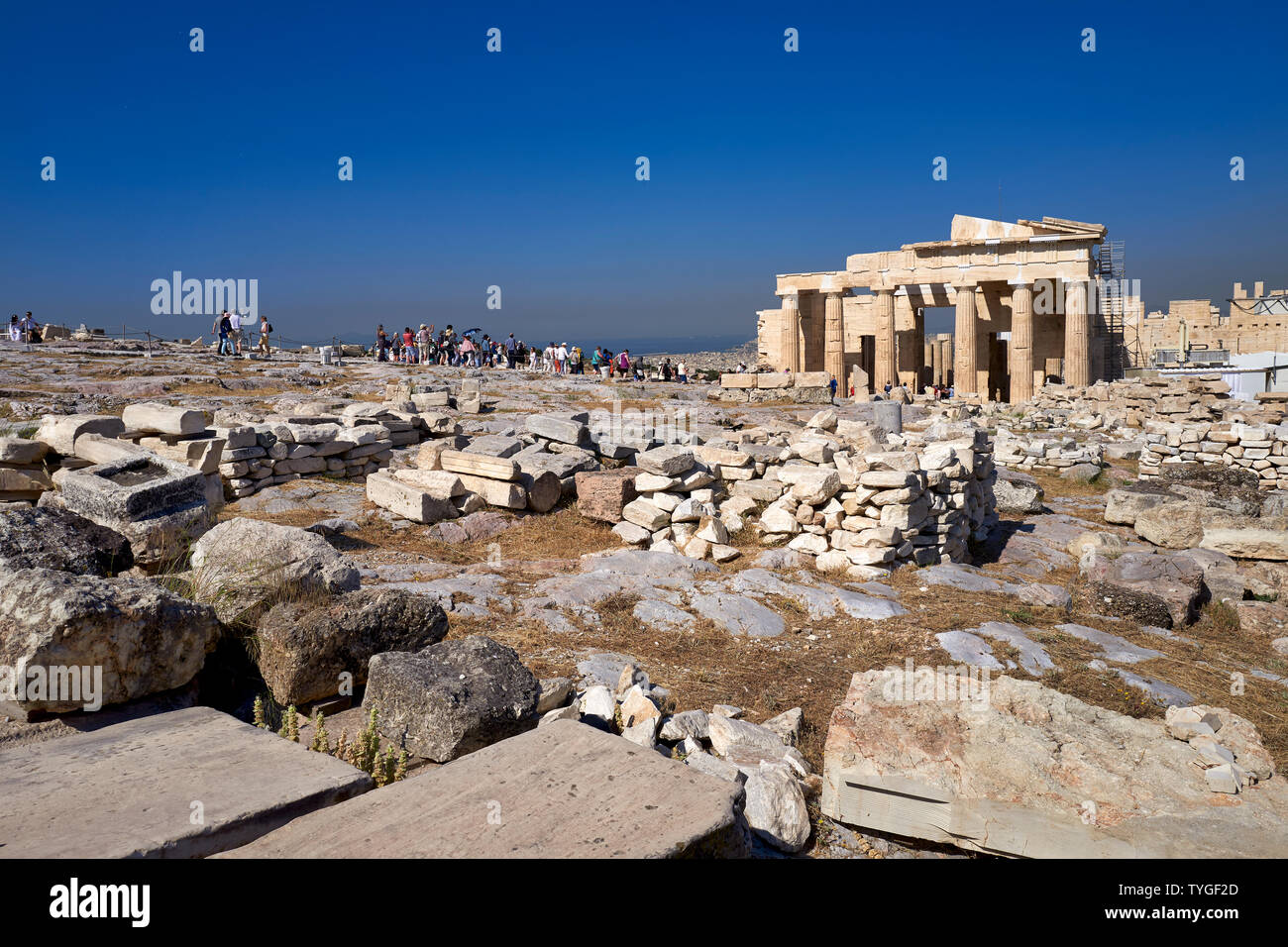 Greece athens propylaea entrance hi-res stock photography and images ...
