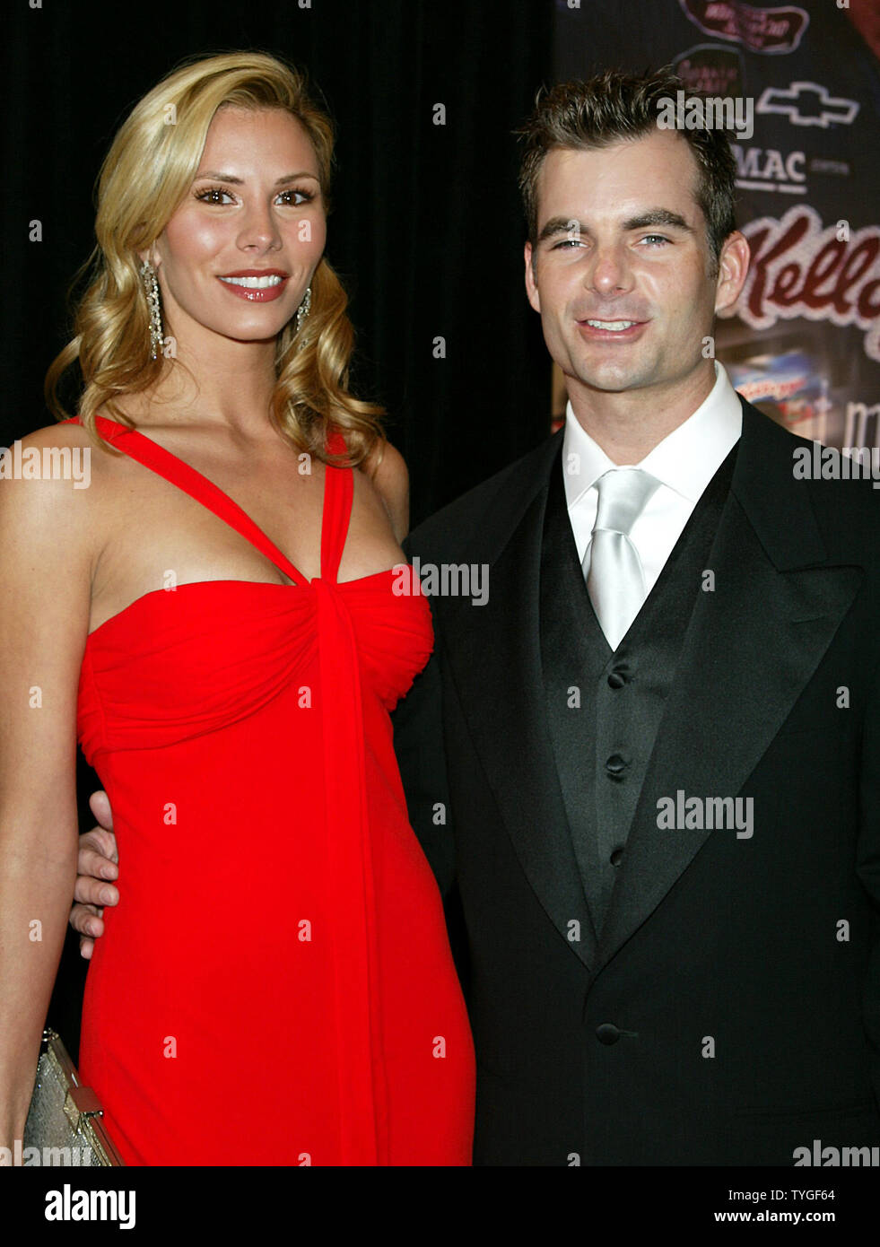 Jeff Gordon and girlfriend Amanda Church pose for pictures at the 2003 ...