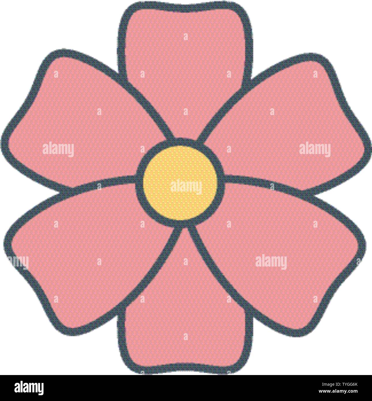 beautiful nature flower cartoon vector illustration graphic design ...