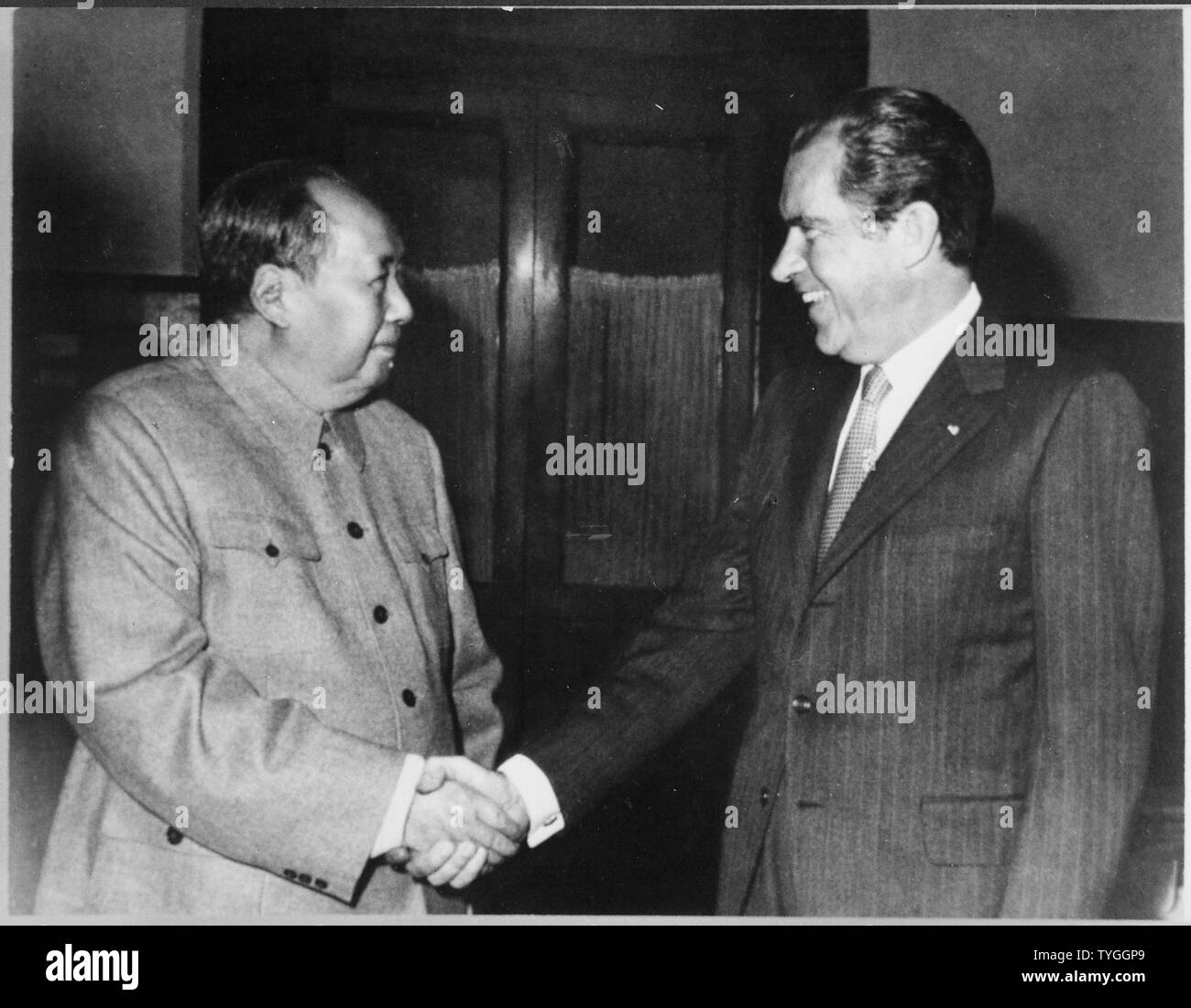 President Nixon meets with China's Communist Party Leader, Mao Ze-Dong ...