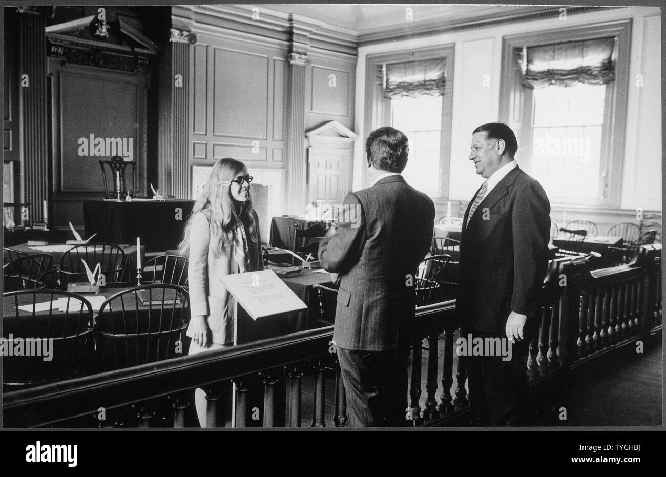 President Nixon tours Independence Hall in Philadelphia, Pennsylvania ...
