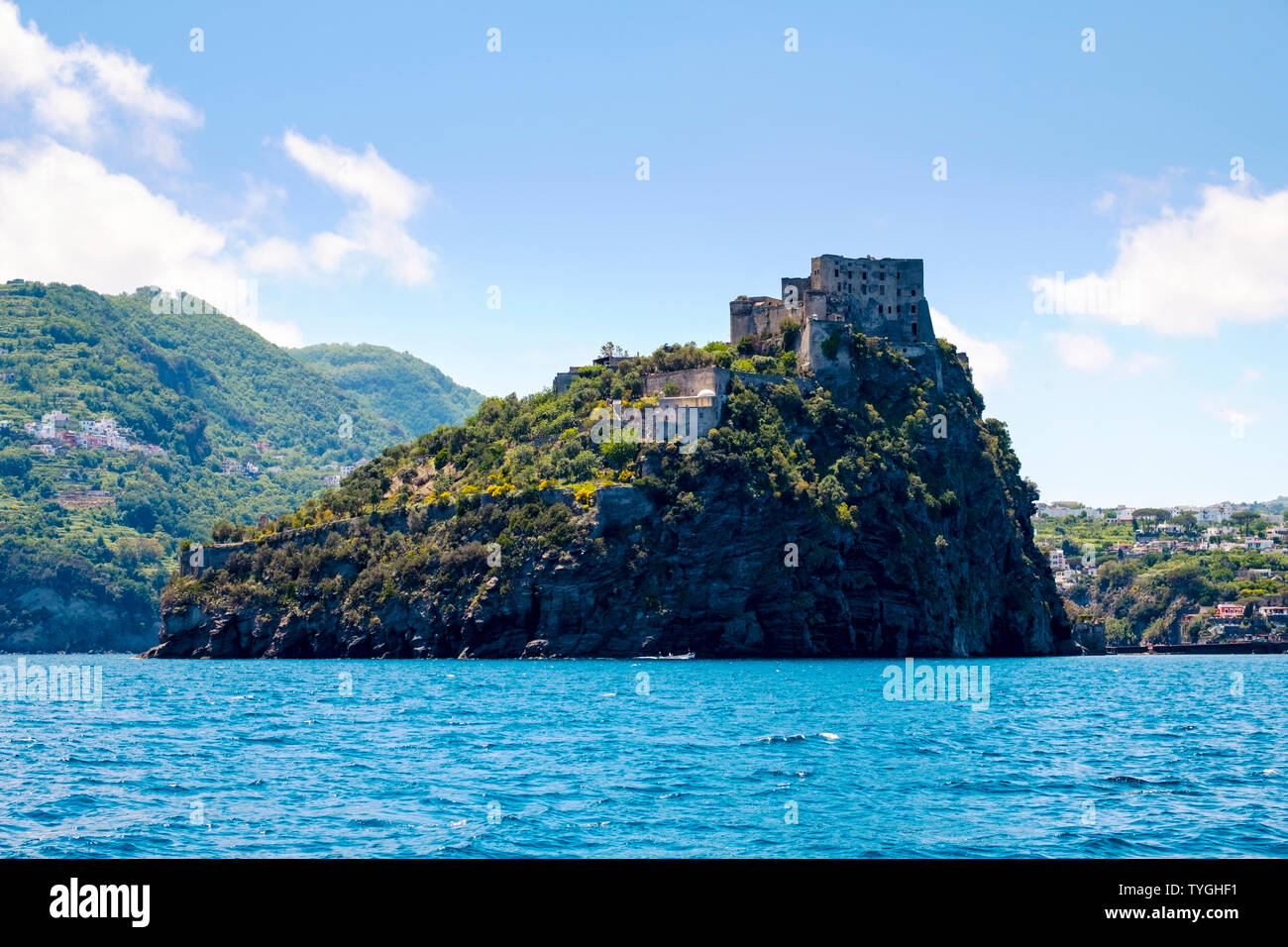 Castello Aragonese on Ischia Island, Amalfi Coast, Italy Stock Photo ...