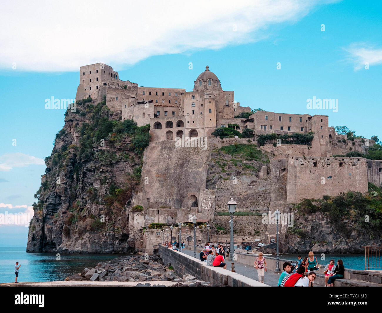 Castello Aragonese on Ischia Island, Amalfi Coast, Italy Stock Photo ...
