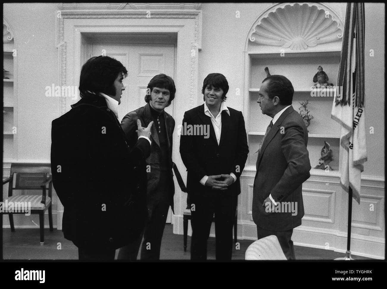 President Richard M. Nixon Meeting Elvis Presley And Two of His ...