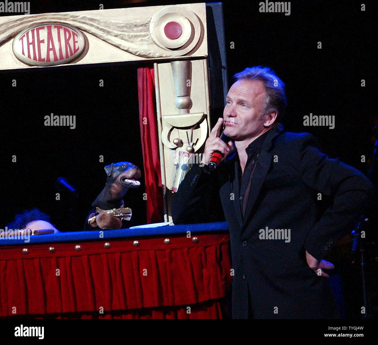 Sting performs with Triumph the dog puppet at the 12th annual ...