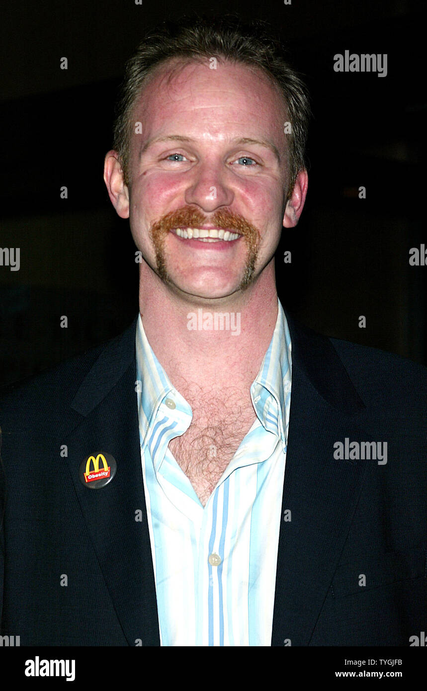 Morgan Spurlock (ate 3 meals a day at McDonald's for a month) poses for ...