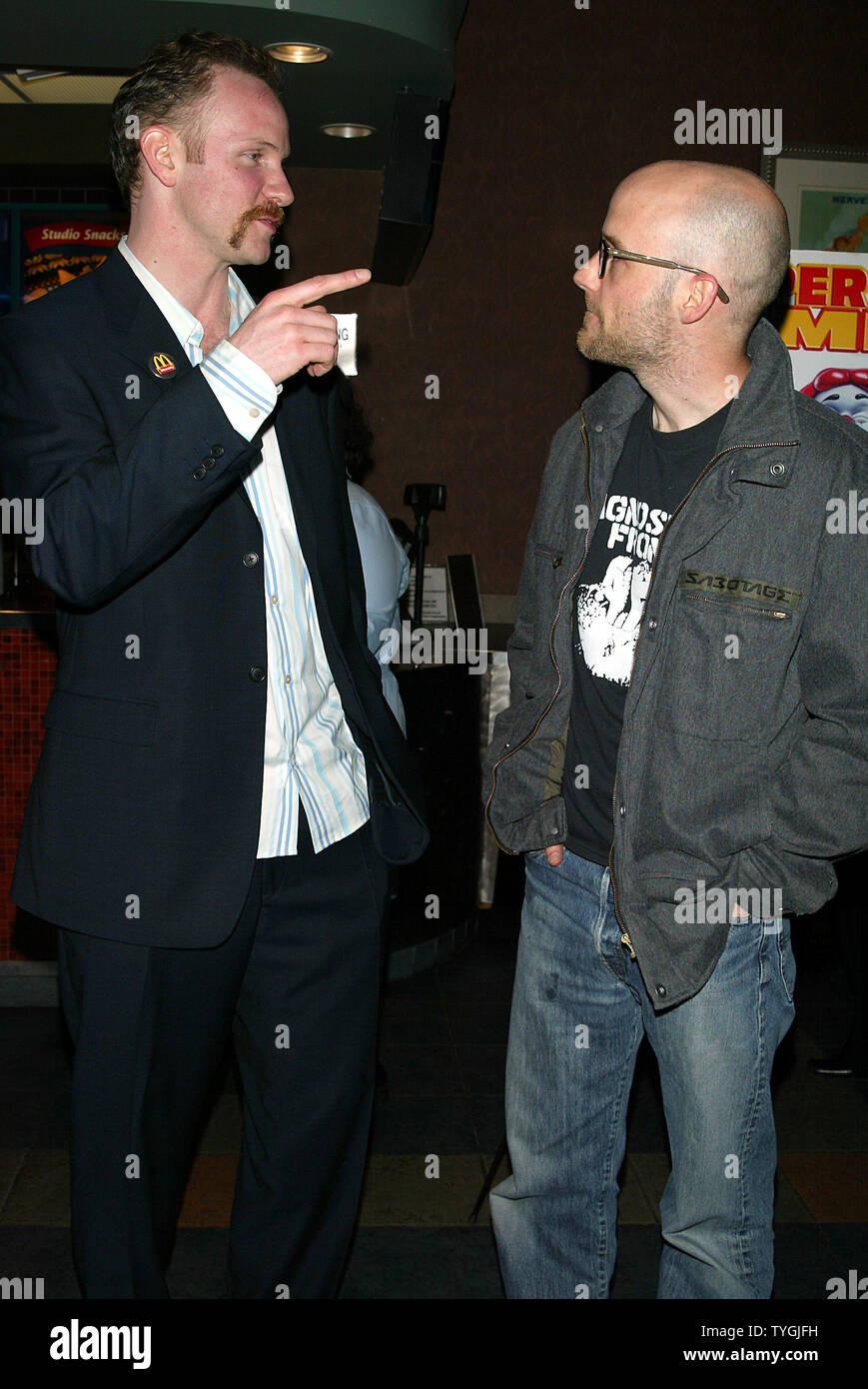 Morgan Spurlock (ate 3 meals a day at McDonald's for a month) poses for ...