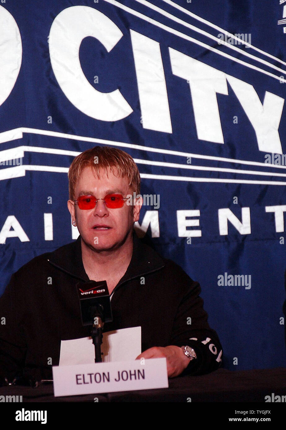 Sir Elton John announced in New York on April 27, 2004 that he will ...
