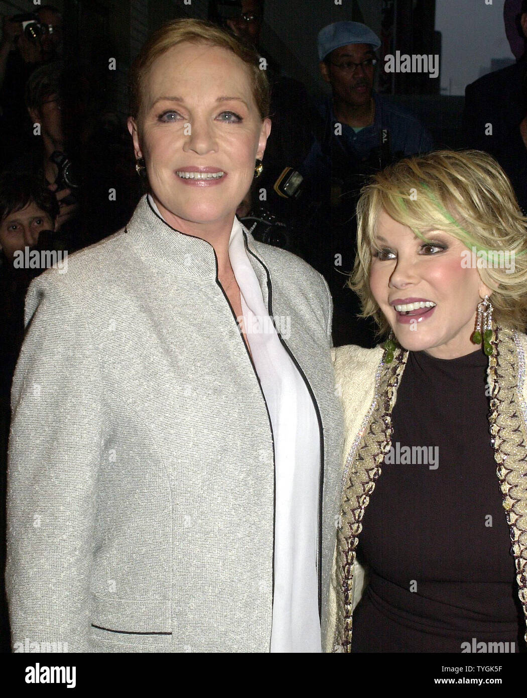 Film cast members Joan Rivers and Julie Andrews (left to right) attend ...