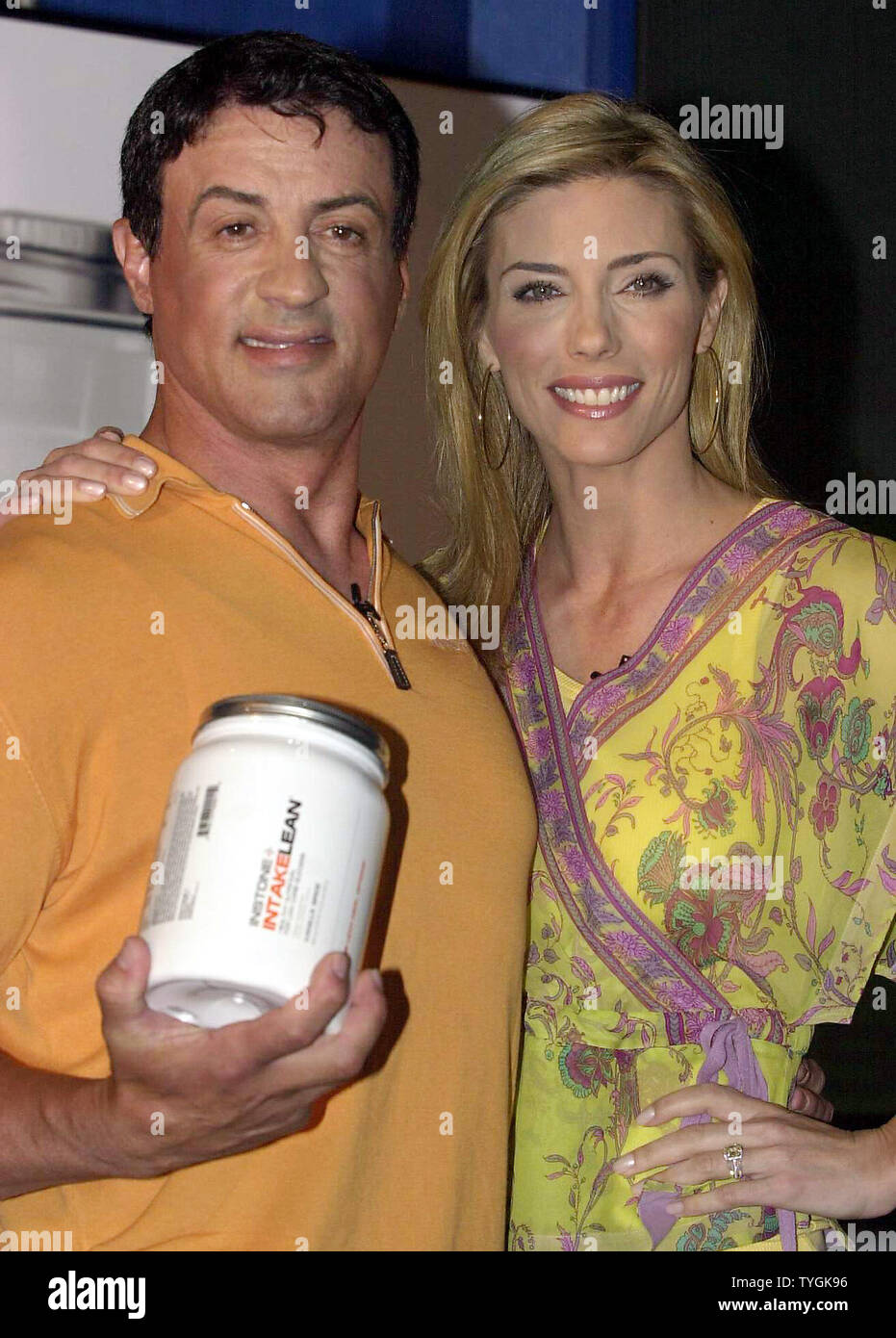 Actor Sylvester Stallone and his wife Jennifer meet the media on May 19 ...