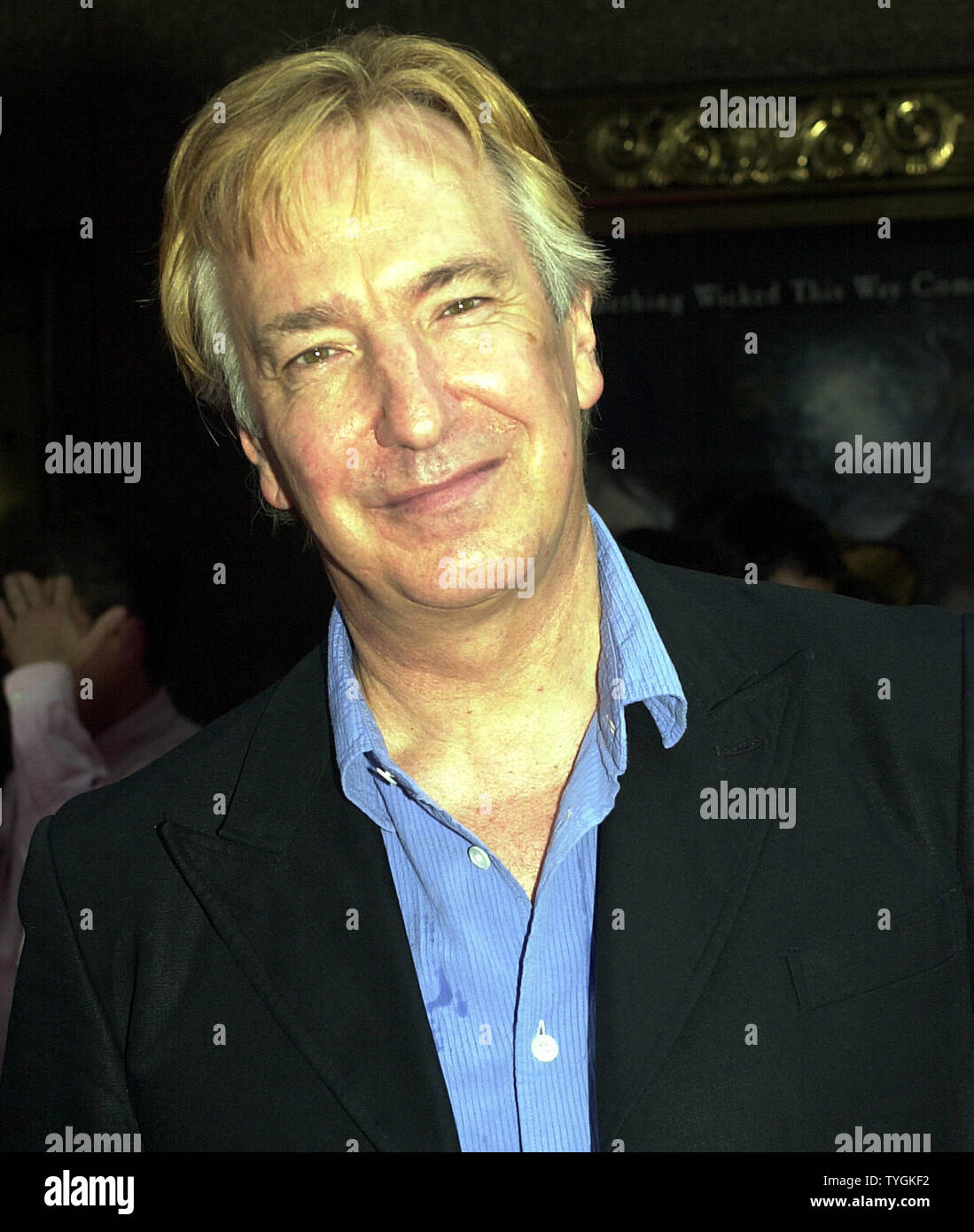 Actor Alan Rickman poses on May 23, 2004 at the US premiere of his new ...