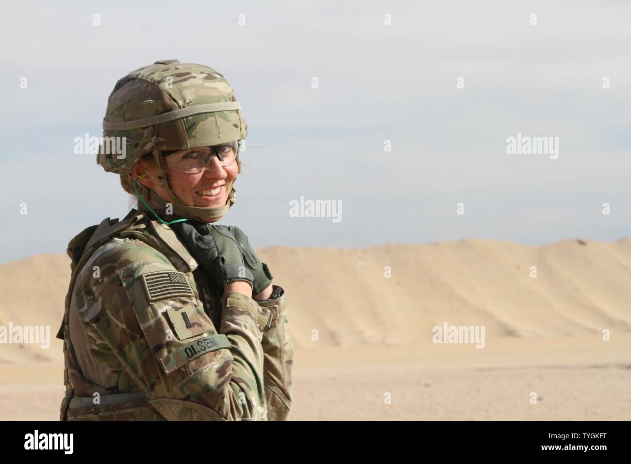Army Reserve 1st Lt. Alexandria F. Olsen, secretary to general staff ...