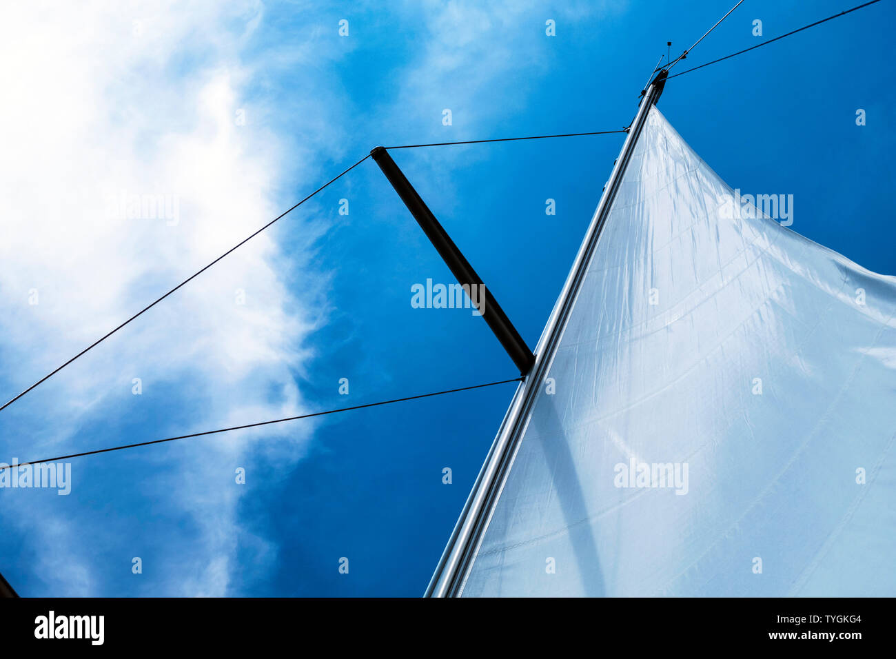 Main sail of a yacht Stock Photo - Alamy