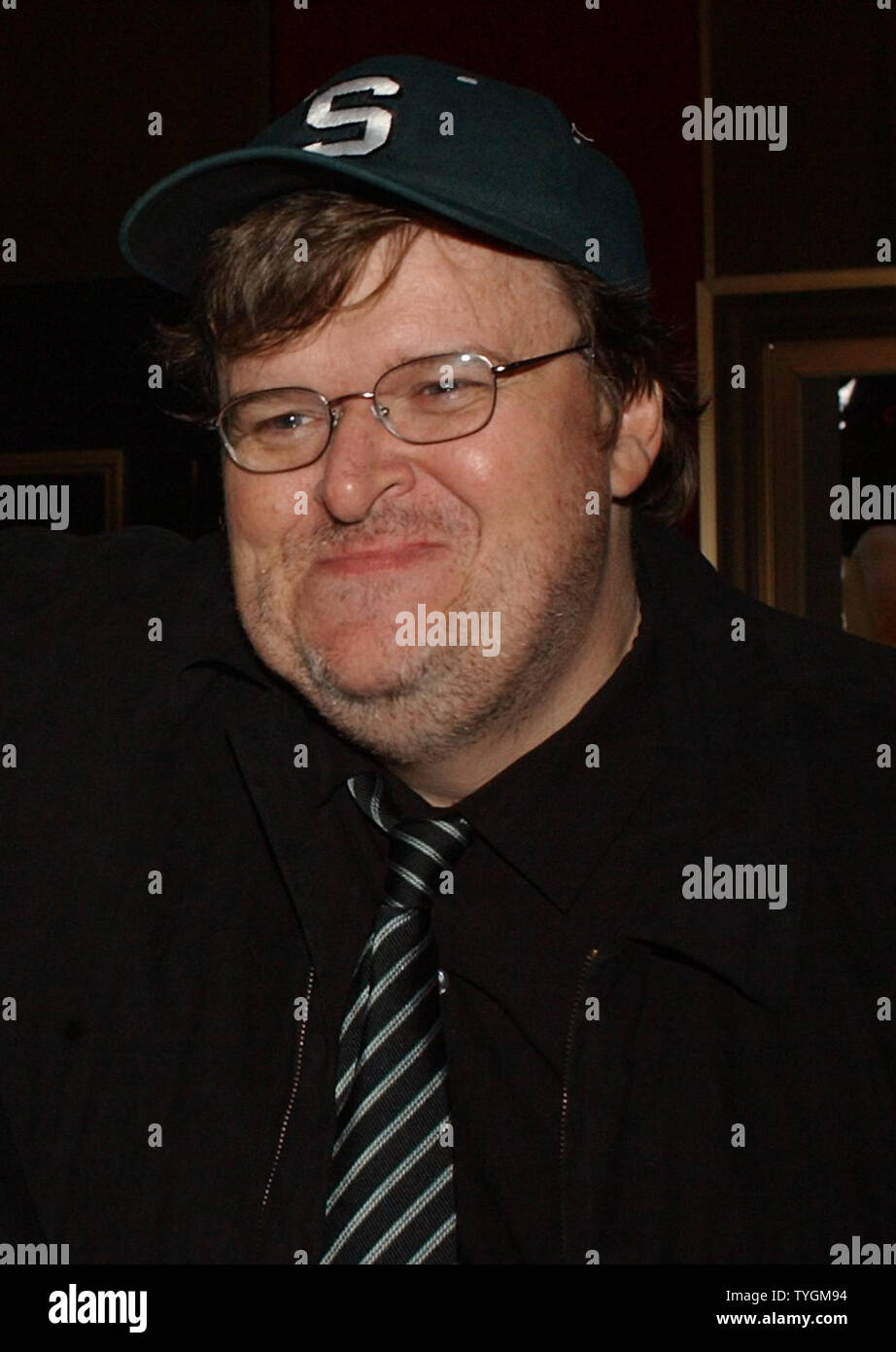 Academy Award winning director/documentarian Michael Moore poses on ...
