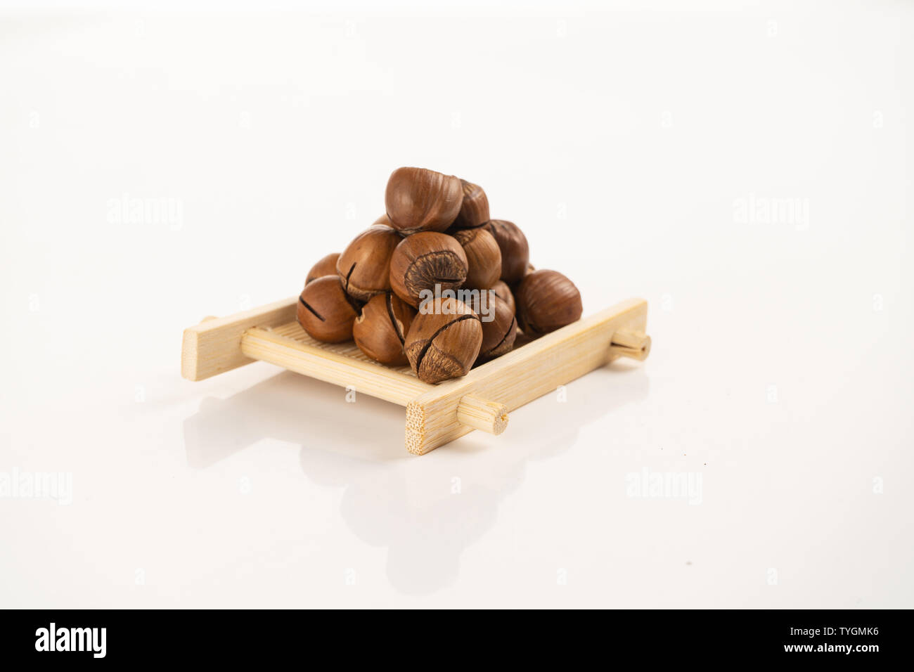 Northeast characteristic open hazelnut Stock Photo - Alamy