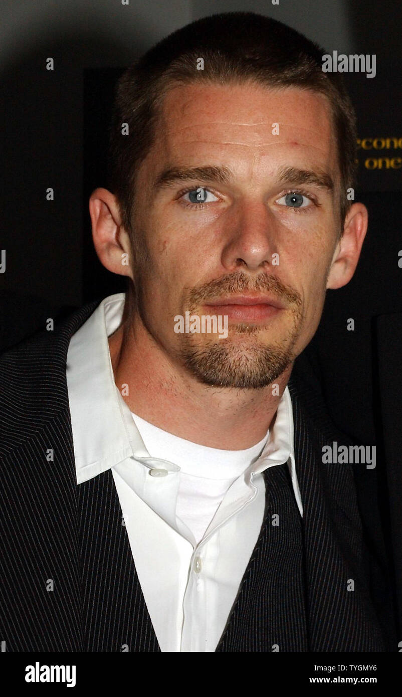 Actor Ethan Hawke poses at the June 26, 2004 New York premiere of his ...