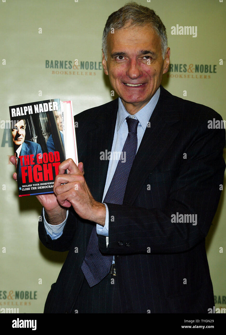 Ralph Nader signs copies of his new book "The Good Fight" at Barnes ...