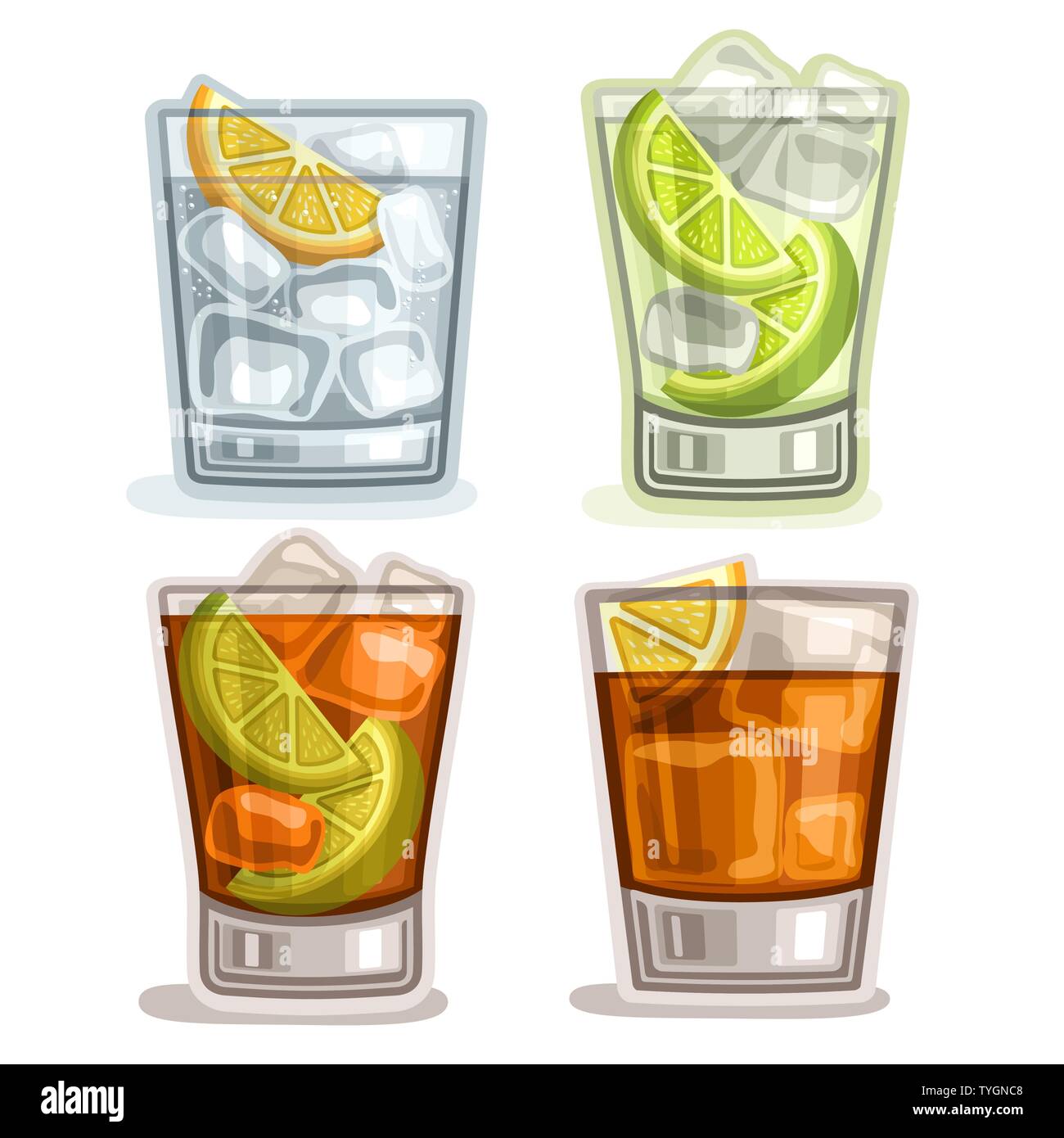 Vector set of Drinks Stock Vector Image & Art - Alamy