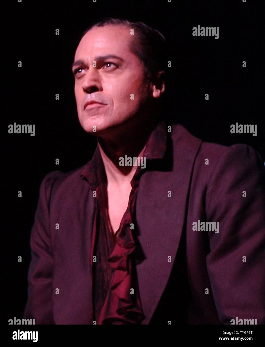 Actor Tom Hewitt, who protrays Dracula, takes his August 19, 2004 ...