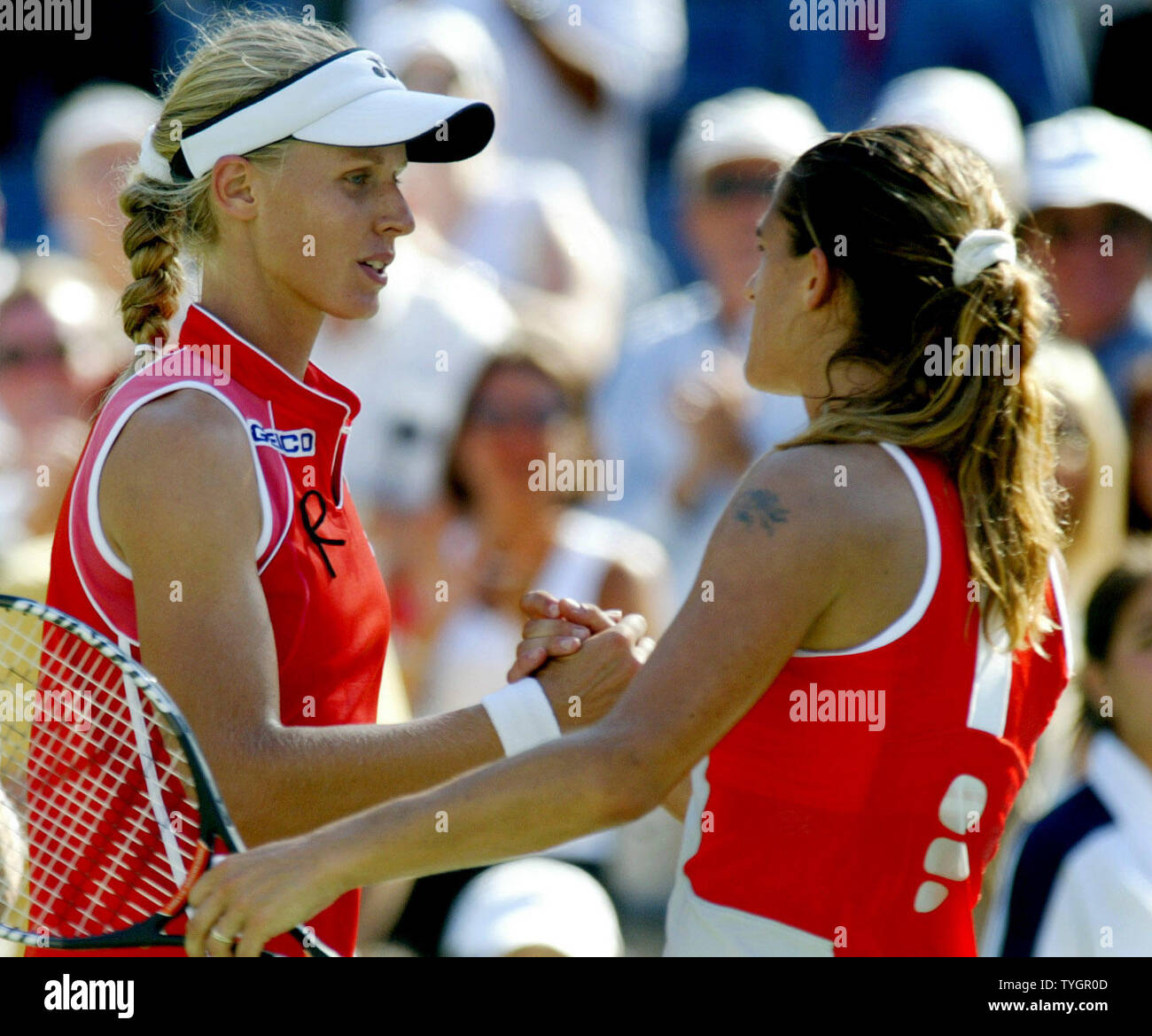 Elena dementieva russia after defeating hi-res stock photography and ...