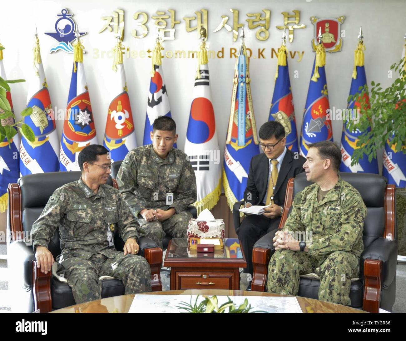 MOKPO, Republic of Korea (Nov. 8, 2016) Rear Adm. Brad Cooper, the ...