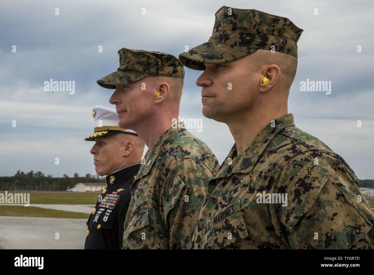U.S. Marine Corps Brig. Gen. Thomas S. Weidley, left, commanding ...