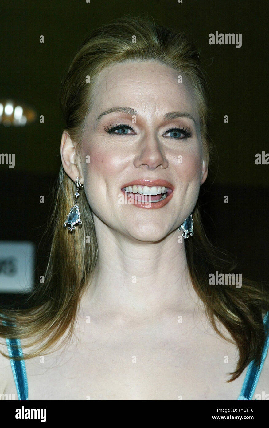 Laura Linney poses for pictures at the premiere of "p.s." at the ...
