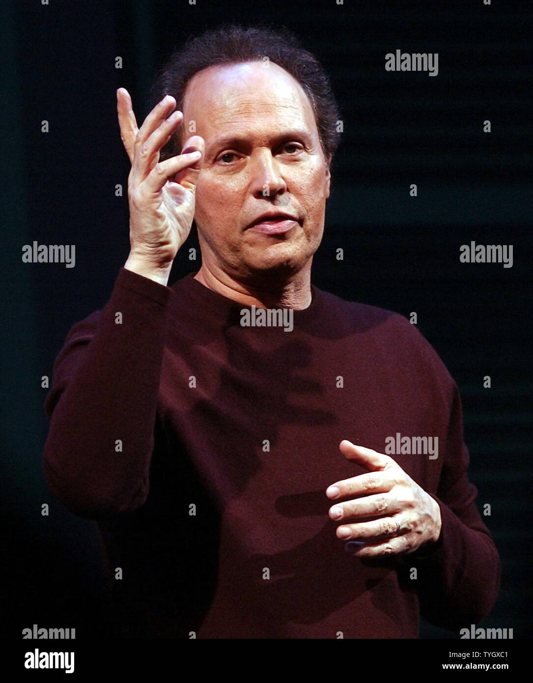 Actor/comedian Billy Crystal delivers his curtain call speech after his ...