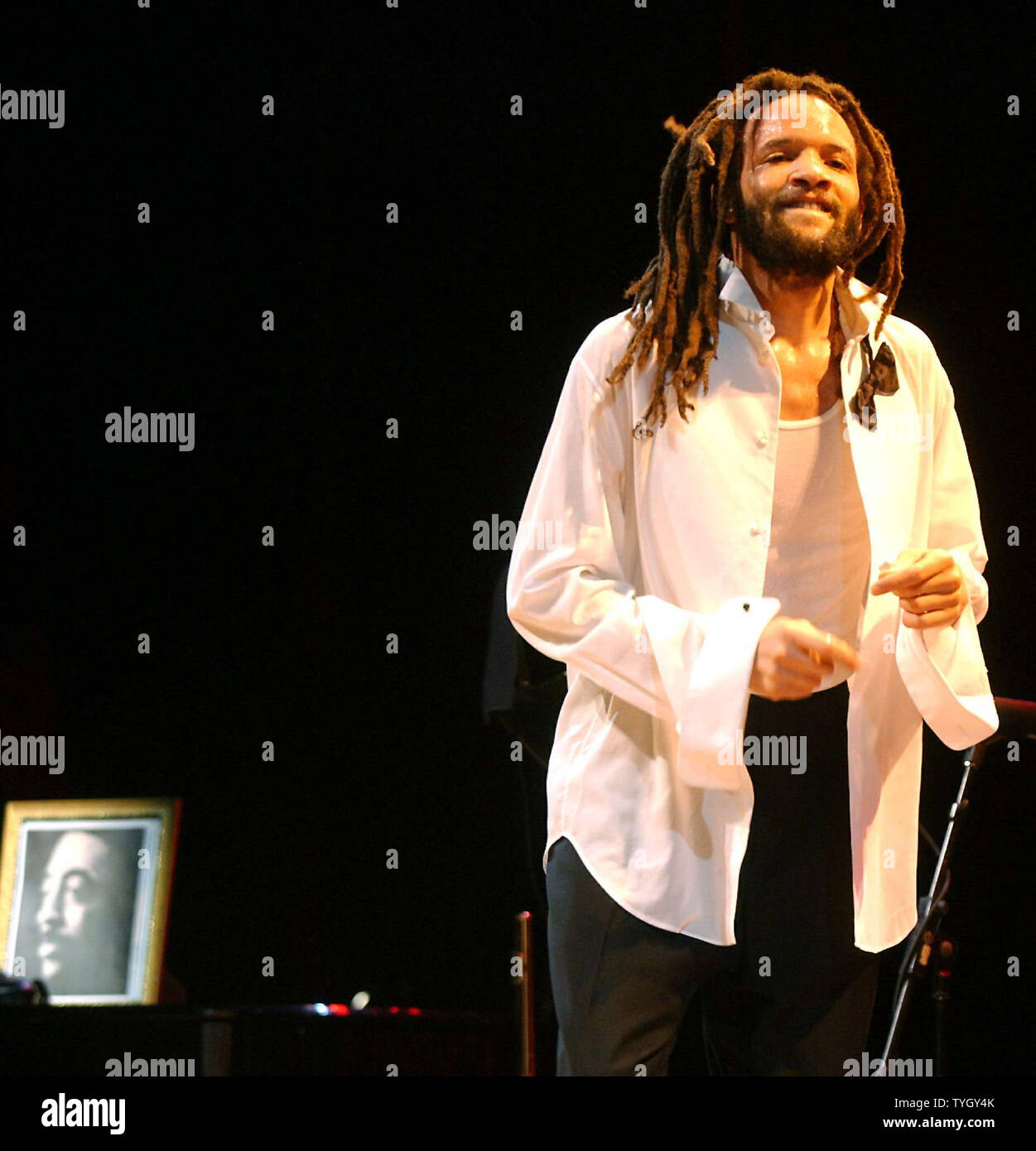 Savion Glover, dancer/choregrapher, performs at a tech rehearsal on 1/4 ...